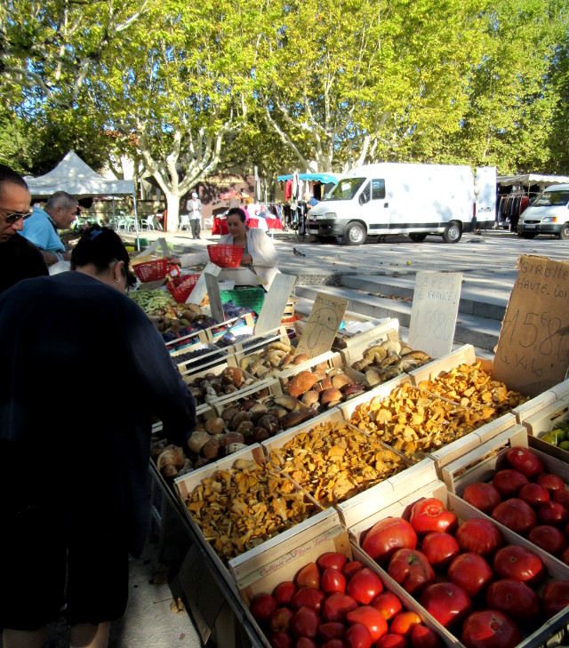 Timeless scenes of France – Market day beneath the plane trees | I Do ...